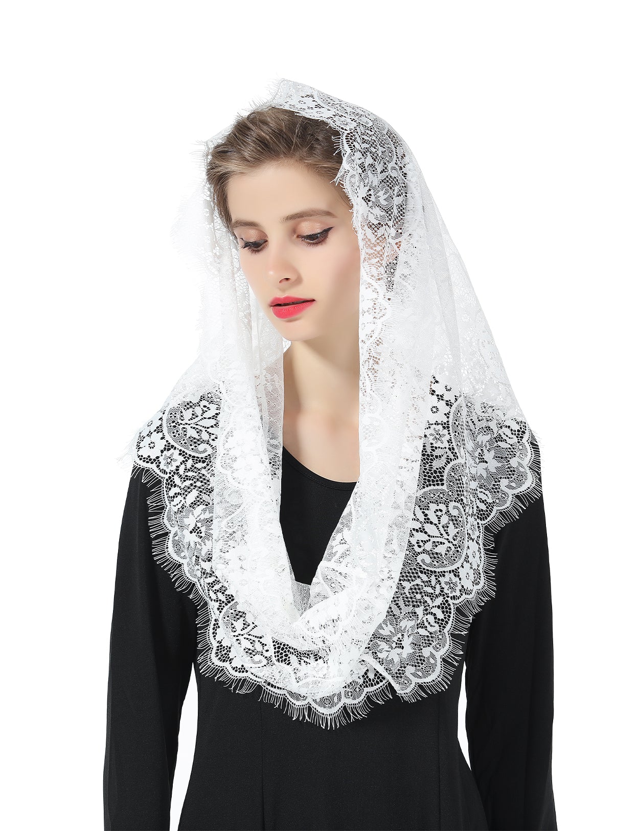 Chapel Veil Mantilla Lace Head Covering Easter Latin Mass