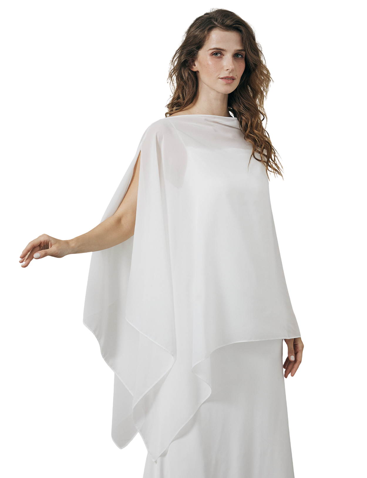 Elegant Sheer Chiffon Wedding Shawl & Wrap